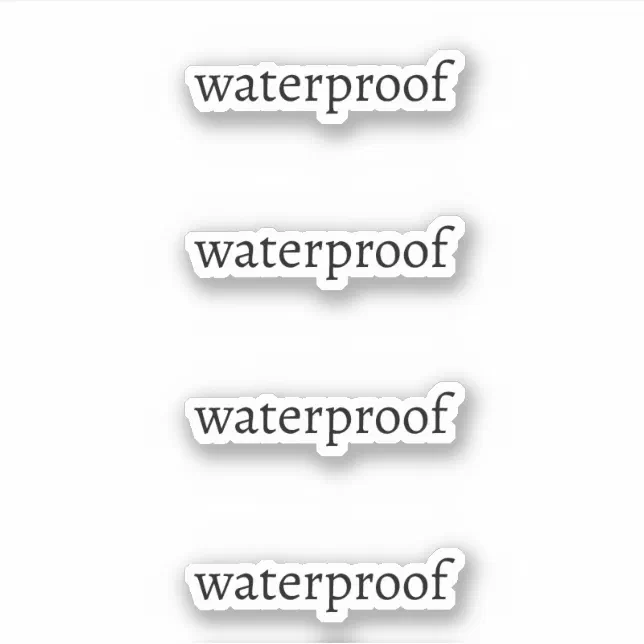 Water Proof Splash Free Package Simple Custom Sticker | Zazzle Water Proof Splash Free Package Simple Custom Sticker | Zazzle