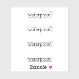 Water Proof Splash Free Package Simple Custom Sticker | Zazzle