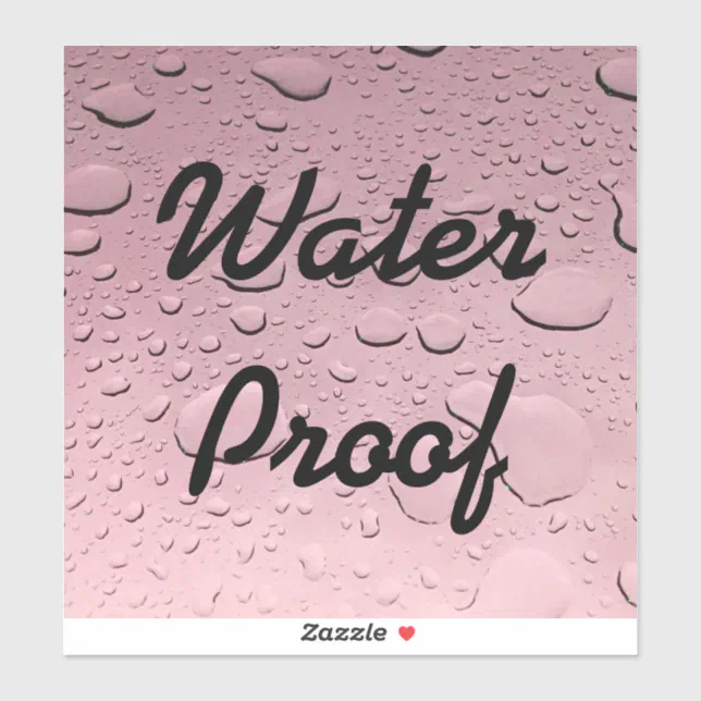 Water Proof Splash Free Rose Gold Pink Drops Cool Sticker | Zazzle