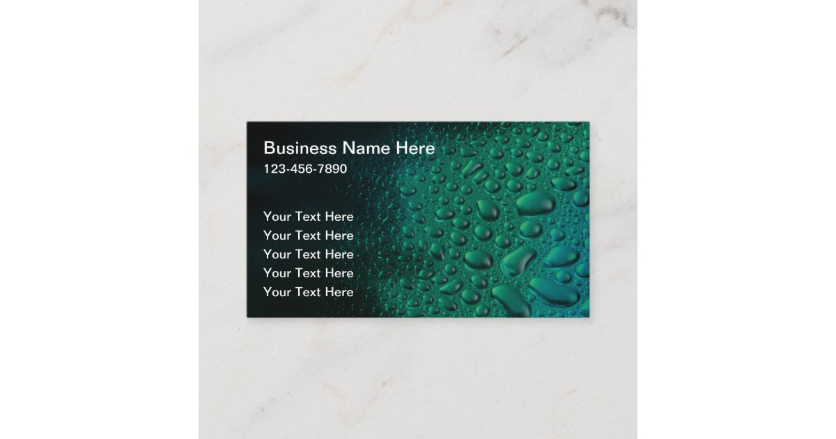 Water Removal And Extraction Business Cards | Zazzle