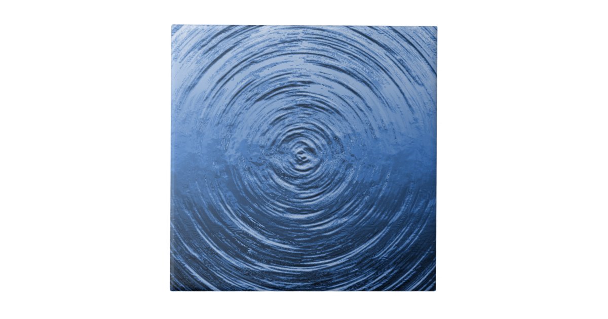 Water Ripple Blue Ceramic Tile | Zazzle