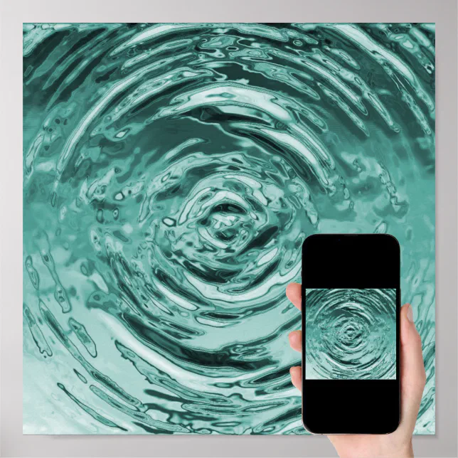 Water Ripple Teal Poster | Zazzle
