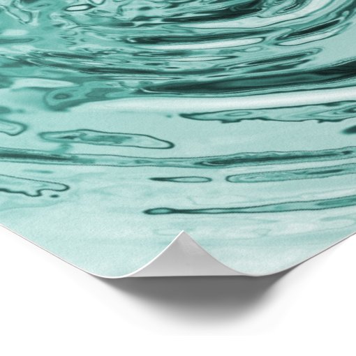 Water Ripple Teal Poster | Zazzle