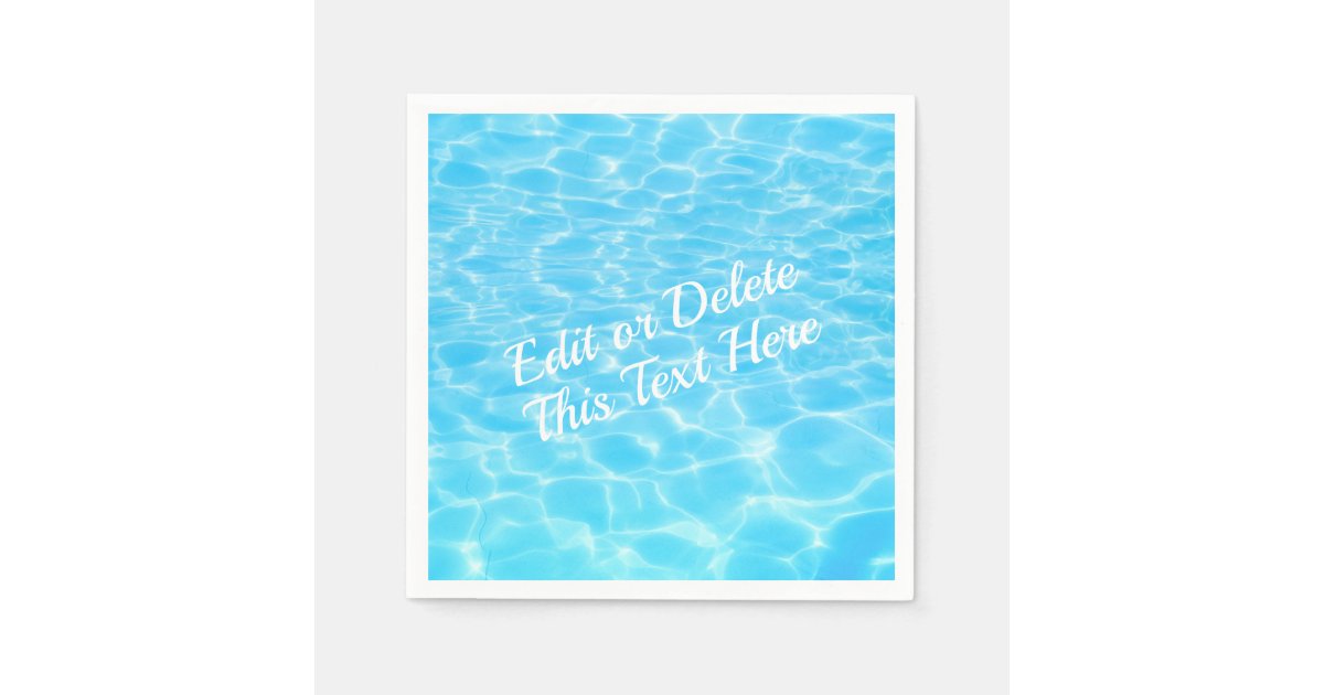 Water ripples Pool party Beach party Summer party Napkins | Zazzle