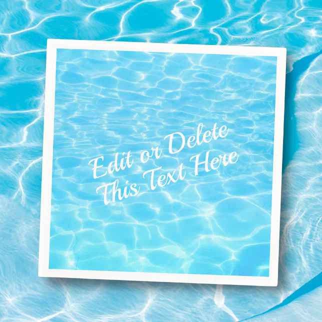 Water ripples Pool party Beach party Summer party Napkins | Zazzle