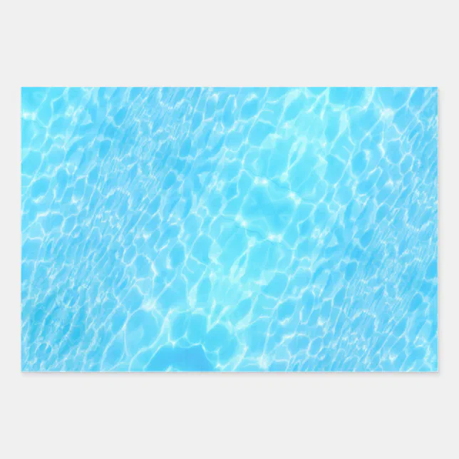 Water ripples water texture cool modern chic blue wrapping paper sheets ...