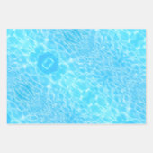 Water ripples water texture cool modern chic blue wrapping paper sheets ...