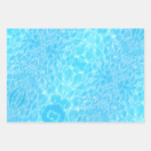 Water ripples water texture cool modern chic blue wrapping paper sheets ...