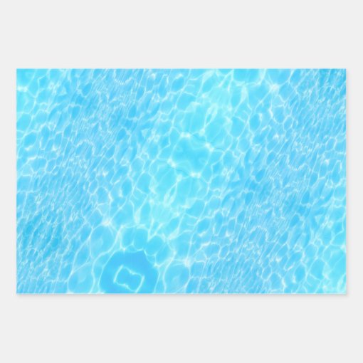 Water ripples water texture cool modern chic blue wrapping paper sheets ...