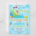 Water Slide Bash Invitation, Water Slide Birthday Invitation | Zazzle
