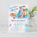 Water Slide Bash Splash Birthday Party Invitation | Zazzle