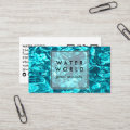 Water Sparkles Swimming Pool Service Photo QR Code Business Card | Zazzle