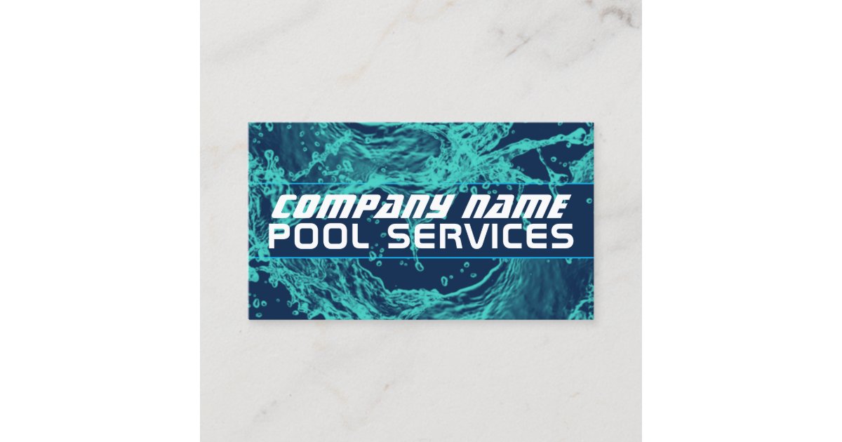 Water splash business card | Zazzle