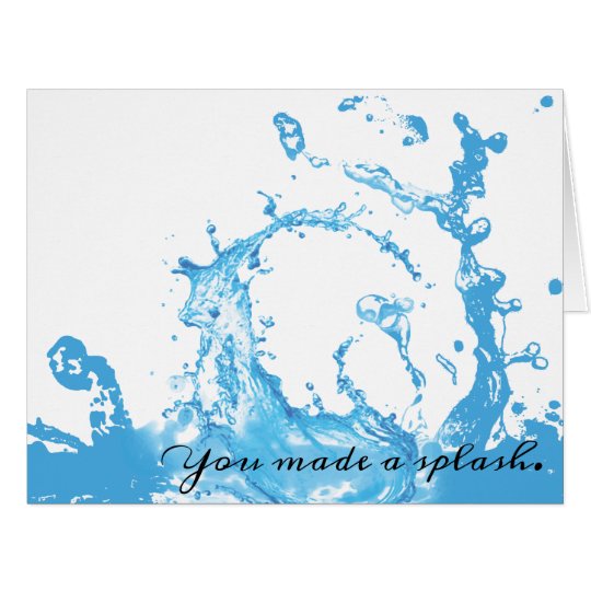 Water splash employee boss peer recognition card | Zazzle.com