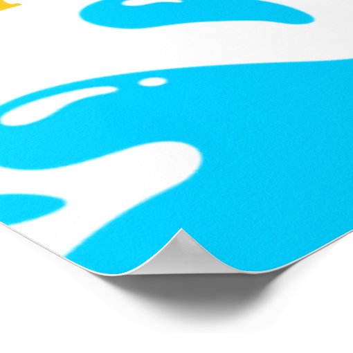 Water Splash Pool Party Girl Birthday Banner Poster | Zazzle