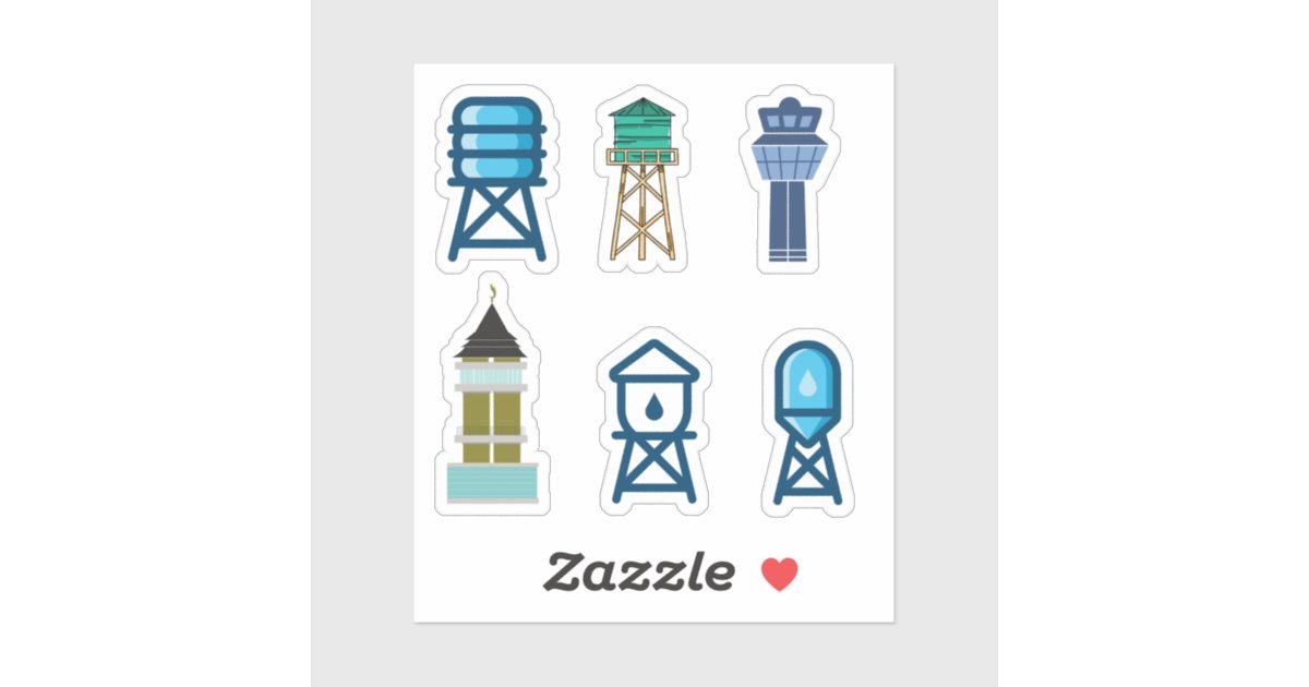 Water Tower Stickers | Zazzle