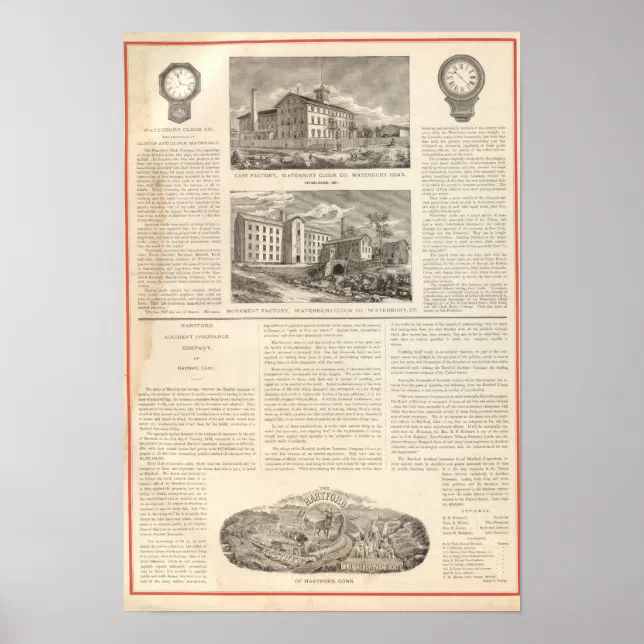 Waterbury Clock Company Poster | Zazzle