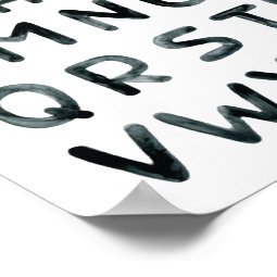 Watercolor ABC's Alphabet Poster | Zazzle