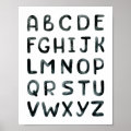 Watercolor ABC's Alphabet Poster | Zazzle