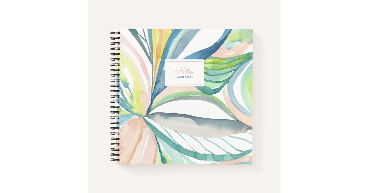 Watercolor Abstract Painting Personal Notebook | Zazzle