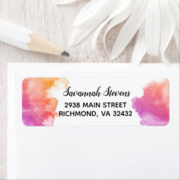 Watercolor Address Label | Zazzle