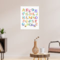 Watercolor Alphabet Animals Poster | Zazzle