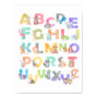 Watercolor Alphabet Animals Poster | Zazzle