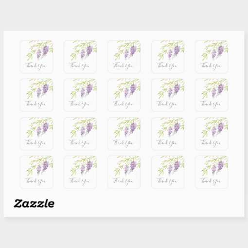 'Watercolor and Pen Wisteria' Labels | Zazzle