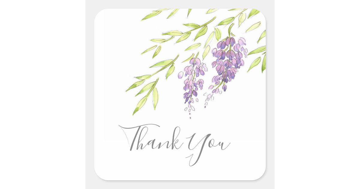 'Watercolor and Pen Wisteria' Labels | Zazzle