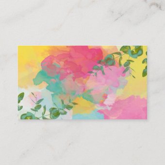 Watercolor and vines calling card | Zazzle