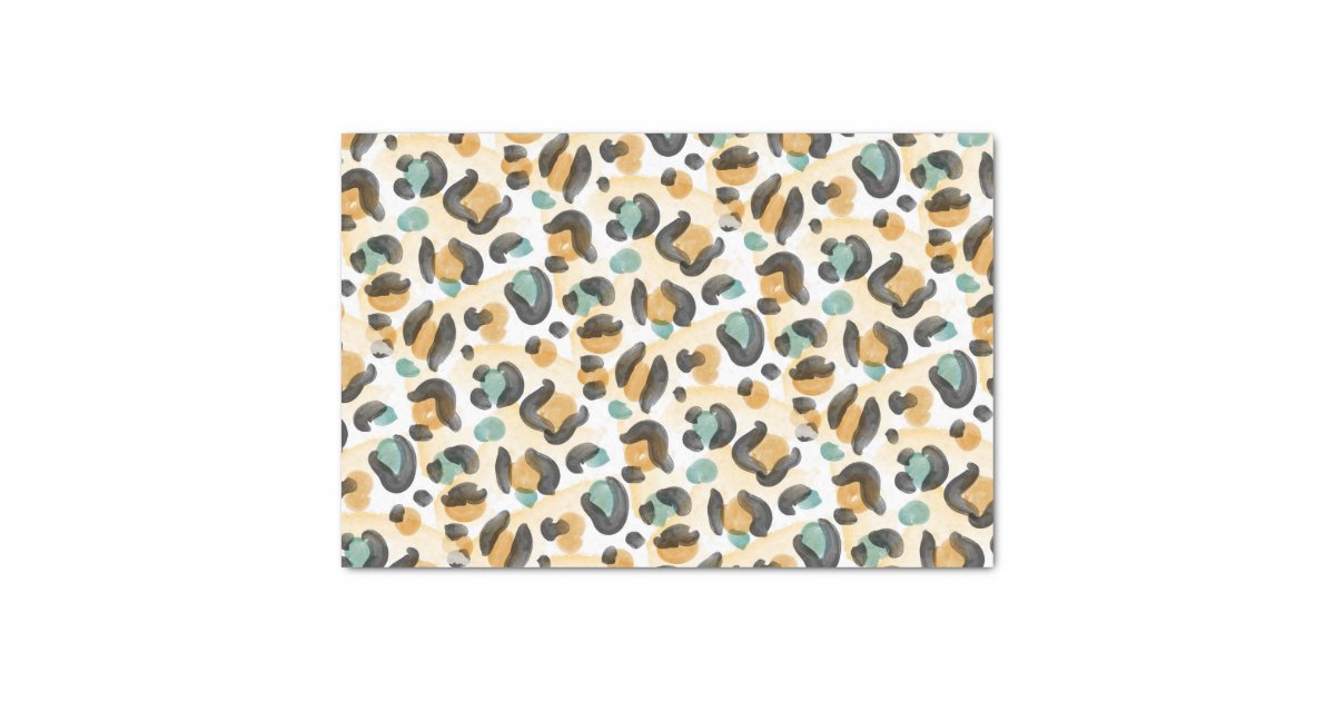 Watercolor Animal Leopard Print Tissue Paper | Zazzle