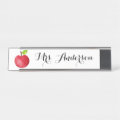 Watercolor Apple Personalized Teacher Name Plate | Zazzle