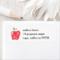Watercolor Apple Return Address Labels | Zazzle