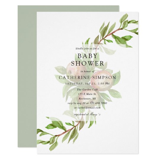 Watercolor apples baby shower invitation | Zazzle.com