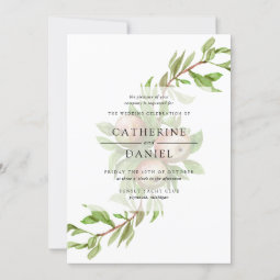 Watercolor apples wedding invitation | Zazzle