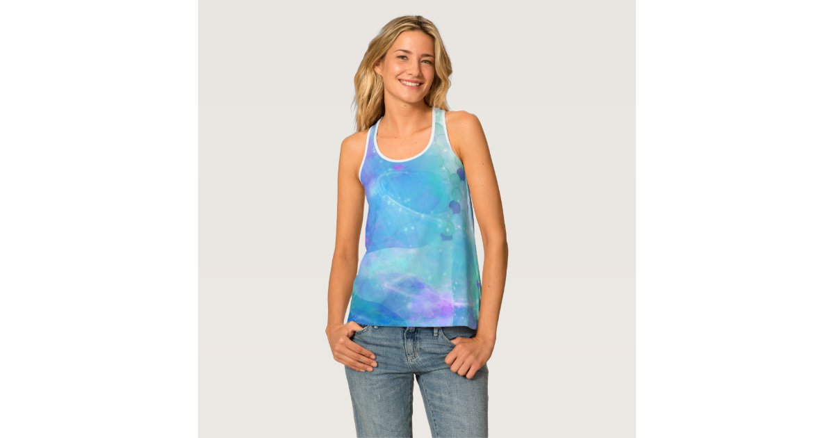 Watercolor Art Mermaid Tail Under the Sea Tank Top | Zazzle