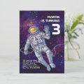 Watercolor Astronaut in Space Birthday Invitation | Zazzle