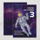 Watercolor Astronaut in Space Birthday Invitation | Zazzle