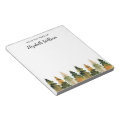 Watercolor Autumn Pine Trees Personalized Notepad | Zazzle