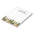 Watercolor Autumn Pine Trees Personalized Notepad | Zazzle