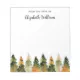 Watercolor Autumn Pine Trees Personalized Notepad | Zazzle