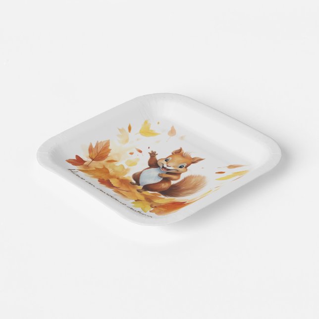 paper plate squirrel