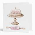 Watercolor Baked Goods Rolling Pin Recipe 3 Ring Binder | Zazzle
