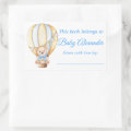 Watercolor Balloon Teddy Bear Bookplate Labels | Zazzle