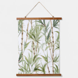 Watercolor Bamboo Trees Print Hanging Tapestry | Zazzle