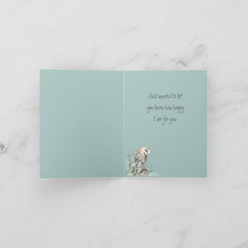 Watercolor Barn Owl Bird Congratulations Card | Zazzle