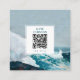 Watercolor Beach Ocean QR Code Social Media Square Business Card | Zazzle