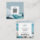 Watercolor Beach Ocean QR Code Social Media Square Business Card | Zazzle
