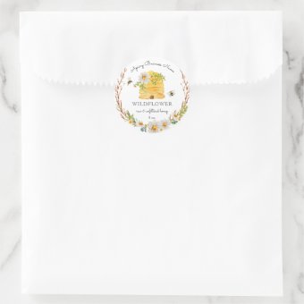 Watercolor Beehive Honey Custom Product Label | Zazzle