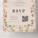 Watercolor Berry Wildflower Spring QR Code Wedding All In One ...